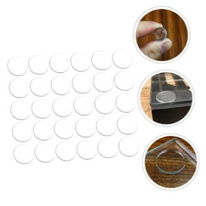 CRILSTYLEO 30pcs Gasket Clear Desk Protector Furniture Gripper Table Protector Pad Anti-Slip Pads Non Furniture Pad Cabinet Buffer Pad Flooring Spacers Furniture Bumper Pad Transparent Rubber