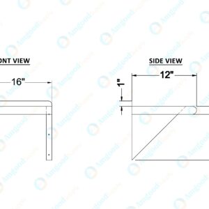 AmGood 12 in. x 16 in. Stainless Steel Wall Shelf | NSF Certified | Appliance & Equipment Metal Shelving | Kitchen, Restaurant, Garage, Laundry, Utility Room