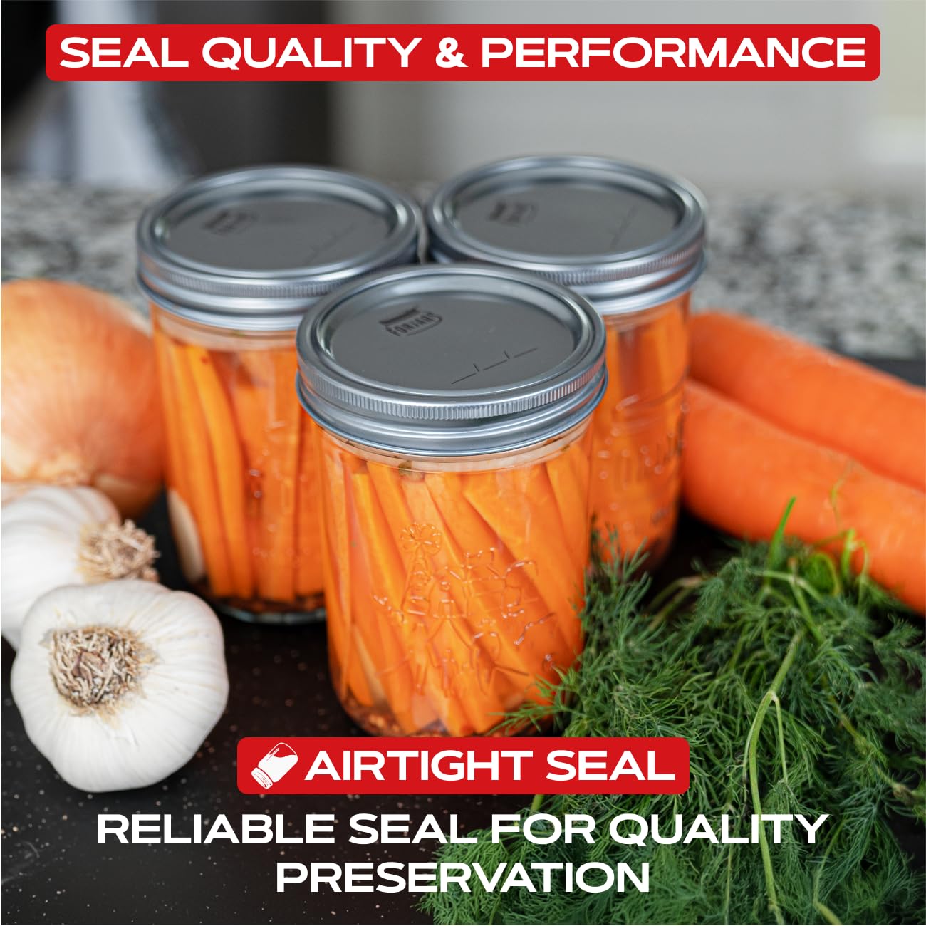 FORJARS - 100 Wide Mouth. Canning Rings are made of stainless steel. 0.5 Inch Height, 100-Piece Set. Wide mouth mason jar lids are secure with an airtight fit.