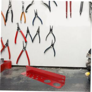 SOESFOUFU Storage Hanging Board Tools Workshop Storage Rack Garage Organization Holder Shelf for Garage Tool Garage Tool Shelf Wall Mount Drill Hanger Hardware Storage Rack Steel Red