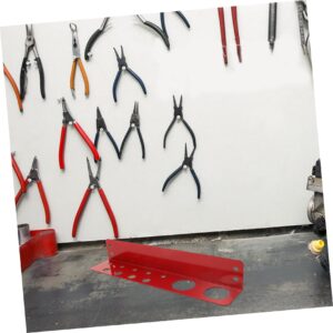 KONTONTY Storage Hanging Board Storage Rack Tools Garage Tool Holder Wall Mount Rack Pegboard Holder Pegboard Organizer Shelf for Hardwares Garage Organization Holder Wall Rack Red Steel