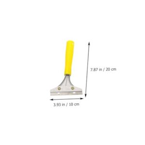 WHAMVOX 4pcs Cleaning Blade Stovetop Griddle Utility Scraper Floor Squeegee Floor Scraper Flooring Tools Paint Tools Tile Scraper Steel Griddle Scraper Tile Tools Yellow Aluminum Alloy