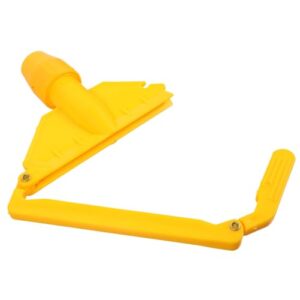 OHPHCALL 2pcs Mop Clip Mop Replacement Accessories Mop Handle Commercial Heavy Duty Reusable Mop Pads Mop Making Part Mop Replacement Clamp Detachable Mop Clamp Plastic Yellow