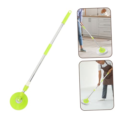 Hemoton 2pcs Rotating Mop Rod Mop Handles Telescopic Mop Handle Stick Domestic Straight Mop Rods Mop Handle Replacement Stick Commercial Cleaning Mop Handle Mop Poles Green Stainless Steel