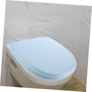 Uonlytech 2pcs Toilet Lid Portable Bidet for Round Toilet Potty Replacement Toilet Seat Cover Round Bidet Toilet Standard Toilet Seat Toilet Seats for Bathroom Toilets Potties Sky-blue Foam