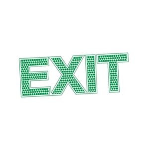 buguuyo luminous exit sign exit sign sticker safety exit sign wall sticker exit sticker noctilucence exit sign exit luminous sticker exit decal exit wall decal exit wall sticker green