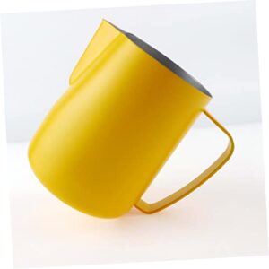 GRADENEVE Coffee Container Cup Sauce Container Milk Frother Pitcher Creamer Art Cup Tea Creamer Milk Steaming Jug Mini Coffee Pot Coffee Espresso Coffee Storage Cup Sauce Jug Yellow