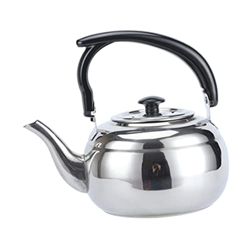 CRAFTHROU Stainless Steel Teapot Coffee Filtration Teapot Portable Tea Kettle Stove Kettle Multi-function Tea Kettle Retro Espresso Machine Stainless Water Kettle Portable Kettle Silver