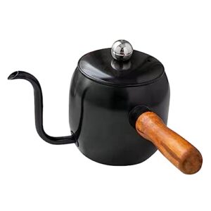 phenofice coffee pot camping tea kettle espresso machines pour mini kettle stainless coffee maker espresso grounds spout kettle soy sauce dispenser vinegar stainless steel black