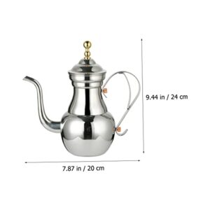 CIYODO Coffee Filter Kettle Kettle Espresso Ground Hand Drip Coffee Kettle Coffee Tea Kettle Coffee Delicate Coffee Kettle Tea Kettles Teapot Stainless Steel Silver