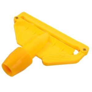 OHPHCALL 2pcs Mop Clip Mop Replacement Accessories Mop Handle Commercial Heavy Duty Reusable Mop Pads Mop Making Part Mop Replacement Clamp Detachable Mop Clamp Plastic Yellow