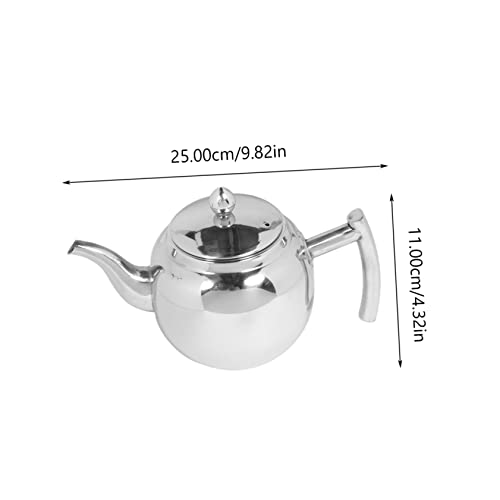 FUNOMOCYA 1pc Stainless Steel Teapot Tea Strainer Heating Teakettle for Gas Stove Tea Kettle with Filter Coffee Espresso Machine Tea Infuser Teapot Espresso Maker Pot Home Espresso Machine