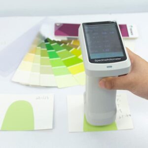 VTSYIQI Handheld Color Spectrophotometer Analysis with Measurement Repeatability ΔE*ab≤ 0.04 Single Aperture Φ8mm Φ11mm Software Support Windows 3.5 inches Full Color Screen Smart Auto Calibration