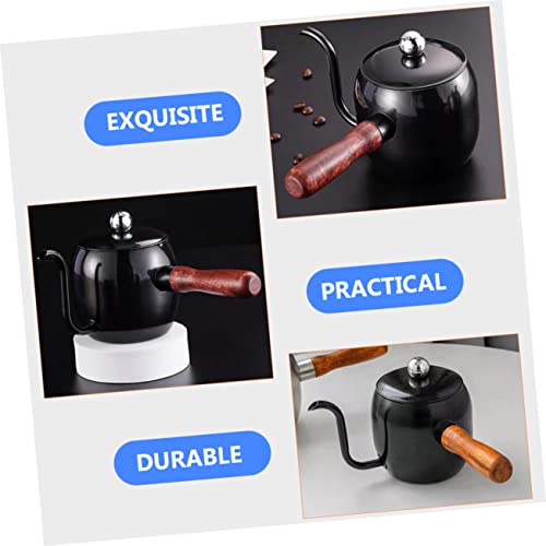 PHENOFICE Coffee Pot Camping Tea Kettle Espresso Machines Pour Mini Kettle Stainless Coffee Maker Espresso Grounds Spout Kettle Soy Sauce Dispenser Vinegar Stainless Steel Black