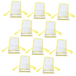 solustre 10pcs pizza cooler bag insulated bag reusable insulated shipping bags cooler thermal bag insulated cake carrier bike bag food tote plastic yellow