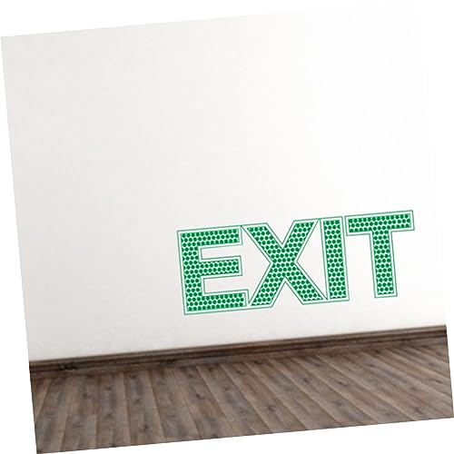 BUGUUYO Luminous Exit Sign Exit Sign Sticker Safety Exit Sign Wall Sticker Exit Sticker Noctilucence Exit Sign Exit Luminous Sticker Exit Decal Exit Wall Decal Exit Wall Sticker Green