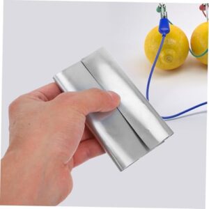 Gatuida 4pcs Sheet Experiment Anode Experiment Supplies Electrode Material Fruit Battery Science Kit Analysis Test Experimental Supply Experiment Tools Thin Metal Plate Silver Zinc