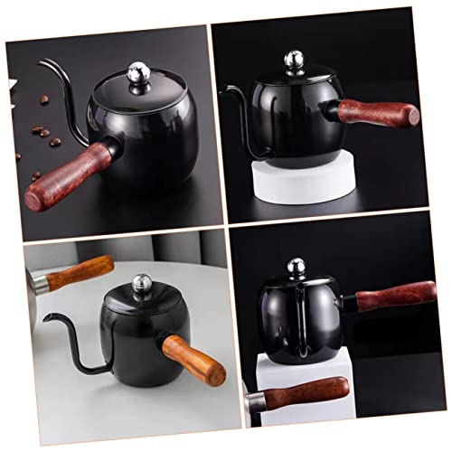 PHENOFICE Coffee Pot Camping Tea Kettle Espresso Machines Pour Mini Kettle Stainless Coffee Maker Espresso Grounds Spout Kettle Soy Sauce Dispenser Vinegar Stainless Steel Black