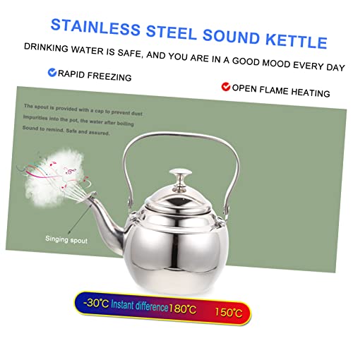 Stainless Steel Kettle Coffee Machine Espresso Machines for Kettle Heating Teakettle for Gas Stove Teakettle for Induction Cooker Tea Kettle with Infuser Boiled Teapot Mikinona