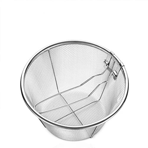 JUNXIAN Deep Frying Basket 2 Pack Stainless Steel Fry Basket Kitchen Chicken Basket Chip Fryer Kitchen Cooking Accessories Frying Net(31.5X18X11cm-2pcs)