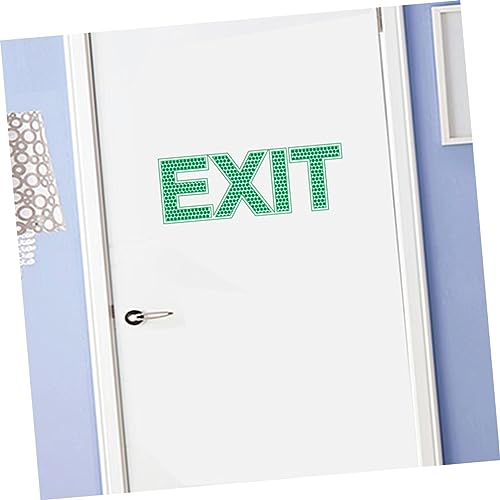 BUGUUYO Luminous Exit Sign Exit Sign Sticker Safety Exit Sign Wall Sticker Exit Sticker Noctilucence Exit Sign Exit Luminous Sticker Exit Decal Exit Wall Decal Exit Wall Sticker Green