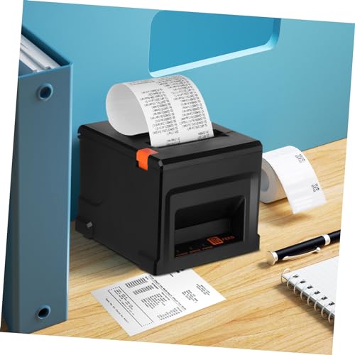 PartyKindom Black Thermal Paper Printer Thermal Pos Printer Abs Receipt Printer for Small Business Thermal Shipping Printer