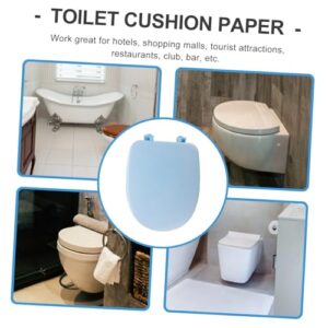 Uonlytech 2pcs Toilet Lid Portable Bidet for Round Toilet Potty Replacement Toilet Seat Cover Round Bidet Toilet Standard Toilet Seat Toilet Seats for Bathroom Toilets Potties Sky-blue Foam