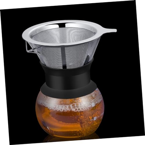 Zerodeko Coffee Filter Tea Net Coffee Dripper Espresso Filter Coffee Maker Operitax Coffee Mesh Filters Home Coffee Mesh Teapot Strainers Cone Dripper Stainless Steel Silver