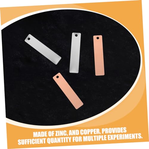 GRIRIW 1 Set Battery Electrode Sheet Batteries Battery Experiment Materials Electrode Strips Electrode Strip for Electroplating Anode for Zinc Plating DIY Fruit Battery Materials Copper