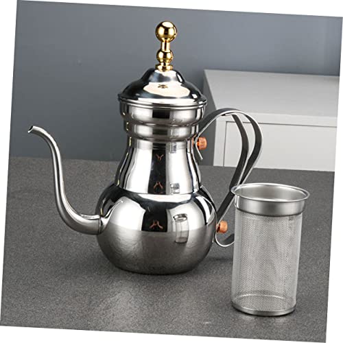 CIYODO Coffee Filter Kettle Kettle Espresso Ground Hand Drip Coffee Kettle Coffee Tea Kettle Coffee Delicate Coffee Kettle Tea Kettles Teapot Stainless Steel Silver