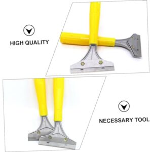 WHAMVOX 4pcs Cleaning Blade Stovetop Griddle Utility Scraper Floor Squeegee Floor Scraper Flooring Tools Paint Tools Tile Scraper Steel Griddle Scraper Tile Tools Yellow Aluminum Alloy