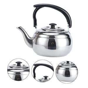 CRAFTHROU Stainless Steel Teapot Coffee Filtration Teapot Portable Tea Kettle Stove Kettle Multi-function Tea Kettle Retro Espresso Machine Stainless Water Kettle Portable Kettle Silver