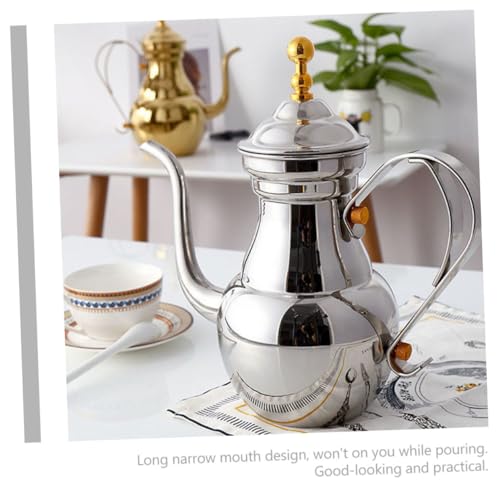 CIYODO Coffee Filter Kettle Kettle Espresso Ground Hand Drip Coffee Kettle Coffee Tea Kettle Coffee Delicate Coffee Kettle Tea Kettles Teapot Stainless Steel Silver