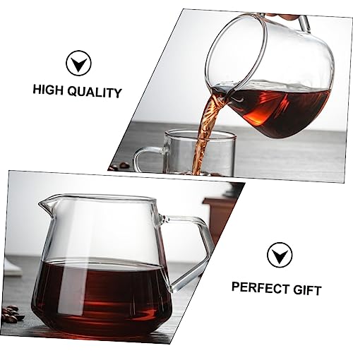 FUNOMOCYA 1pc Coffee Pot Water Bottle Coffee Mug Measuring Beaker Teapot Coffee Cups with Lids Manual Espresso Maker Home Supplies Espresso Machines Water Kettle Portable Stove Burner Glass