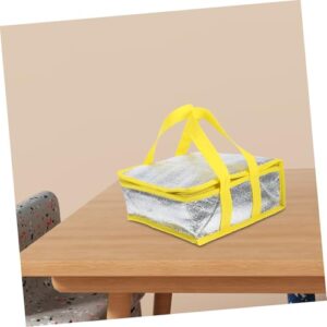 10pcs Pizza Cooler Bag Insulated Bag Pizza Bags for Large Insulated Cooler Bag Insulated Cake Carrier Insulated Pizza Bag Cake Insulation Bag Pizza Tray Bag Plastic Yellow OSOLADY