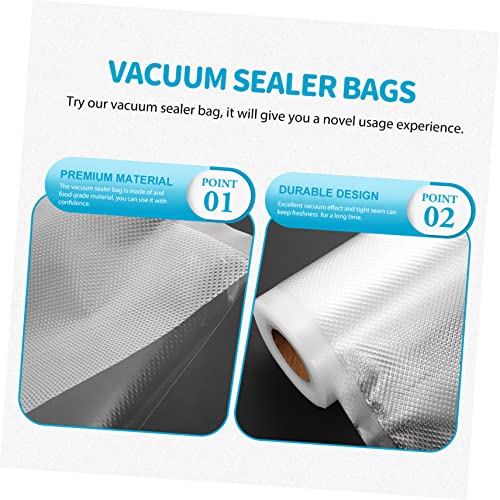 GRADENEVE 2 Rolls Vacuum Storage Bag Vacuum Sealed Storage Bags Vacuum Seal Container Vacuum Freezer Bags Food Sealer Bags Vacuum Sealer Bags for Vegetable Vacuum Saver Bags Pe Transparent