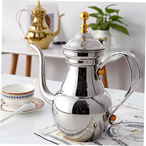 CIYODO Coffee Filter Kettle Kettle Espresso Ground Hand Drip Coffee Kettle Coffee Tea Kettle Coffee Delicate Coffee Kettle Tea Kettles Teapot Stainless Steel Silver