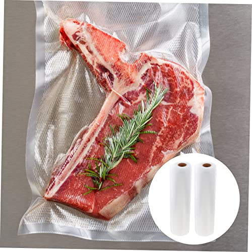 GRADENEVE 2 Rolls Vacuum Storage Bag Vacuum Sealed Storage Bags Vacuum Seal Container Vacuum Freezer Bags Food Sealer Bags Vacuum Sealer Bags for Vegetable Vacuum Saver Bags Pe Transparent