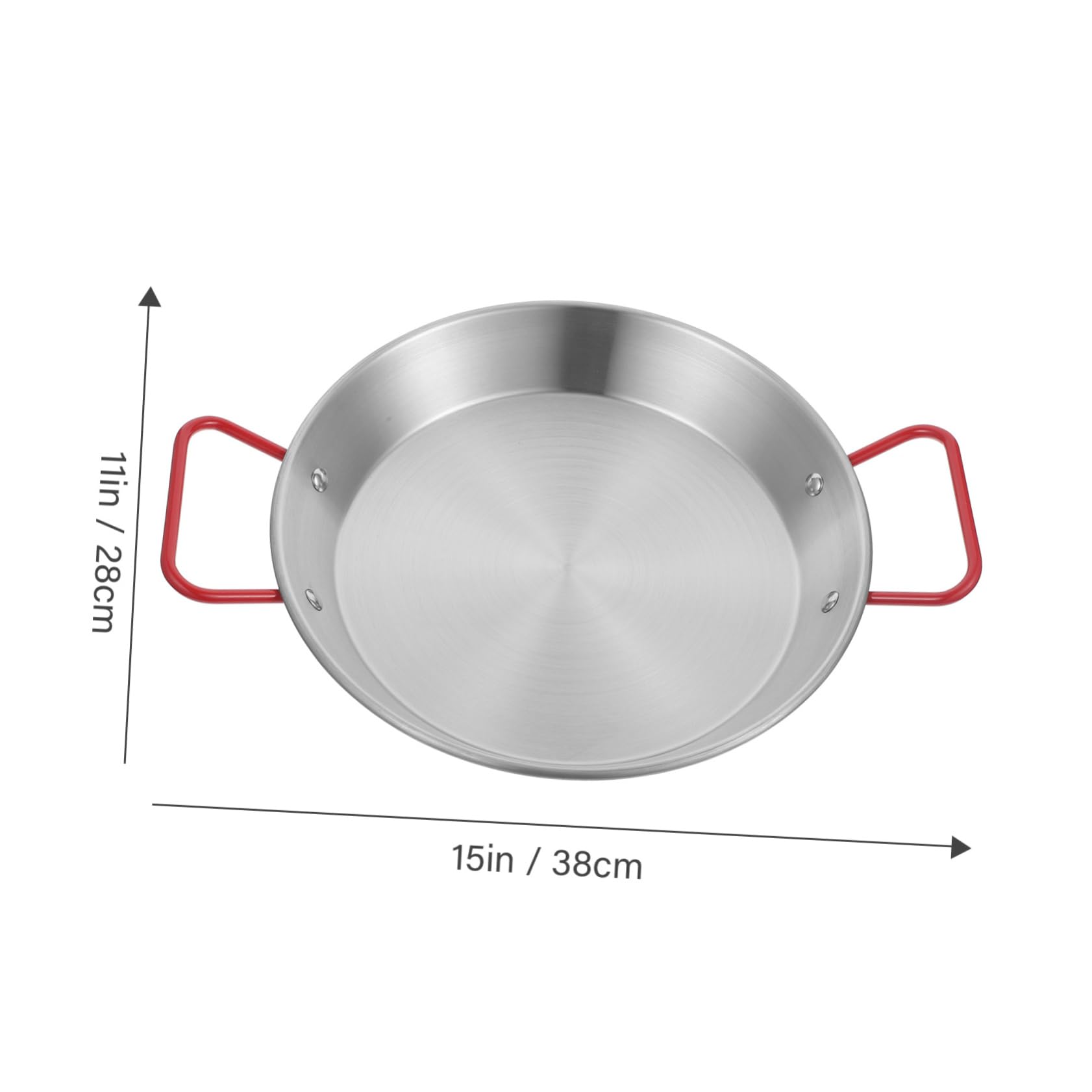 IMIKEYA Kitchen Supplies Stir Frying Pans with Steamer Enameled Steel Paella Pan Wok Frying Pan Cooking Pan Frypan Non Stick Fry Pan Stainless Cookware Non Stick Paella Pan Skillet Silver