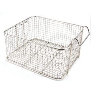 JUNXIAN Deep Frying Basket Stainless Steel Frying Basket With Handle Food Basket Square Hanging Removable Filter Fryer Frying Net