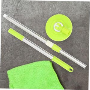 Hemoton 2pcs Rotating Mop Rod Mop Handles Telescopic Mop Handle Stick Domestic Straight Mop Rods Mop Handle Replacement Stick Commercial Cleaning Mop Handle Mop Poles Green Stainless Steel