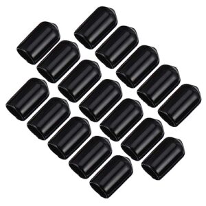 ultechnovo 200pcs protective cap screw caps end caps for tubing thread protector caps bolt end caps pipe thread protector screws protector cover plug protector safety cover black pvc