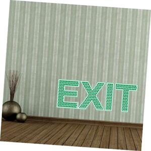 BUGUUYO Luminous Exit Sign Exit Sign Sticker Safety Exit Sign Wall Sticker Exit Sticker Noctilucence Exit Sign Exit Luminous Sticker Exit Decal Exit Wall Decal Exit Wall Sticker Green