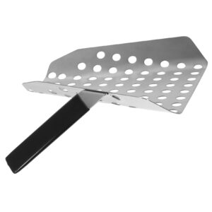 phenofice french fries shovel speed scooper kitchen grain scoop popcorn scooper popcorn scoop for popcorn machine commercial popcorn scoop snack shovel food scoop silver stainless steel