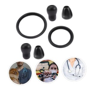 MUCKLILY 1 Set Accessory Set Spare Parts Kit Cardiology Accessories Earpiece Replacement Parts Tube Replacement Black