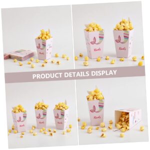 CIYODO 12pcs Boxes Mermaid Chip Box Snack Paper Cones Popcorn Containers Boxes Party Snack Container Poppin Popcorn Food Containers Boom Chicka Popcorn Snacks Container Popcorn Cartons