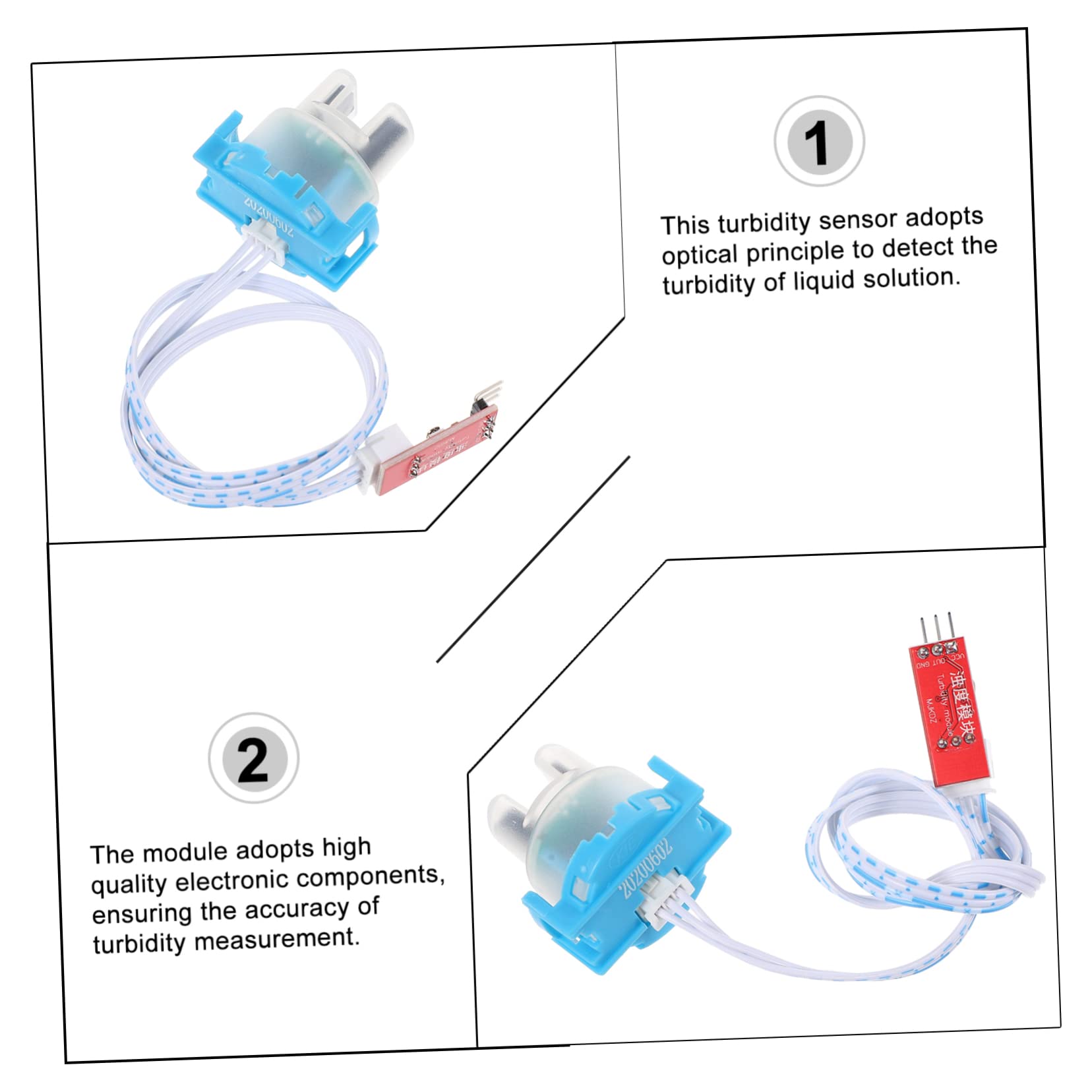 OUNONA Module Industrial Turbidity Sensor Dishwasher Turbidity Sensor Turbidity Tester 3.3-5v Turbidity Water Quality Detection Turbidity Transducer Water Turbidity Sensor Plastic Blue