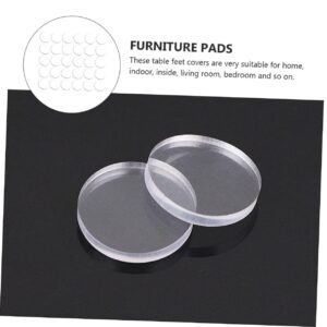 Cabilock 30pcs Gasket Furniture Protectors Leg Protectors for Chairs Table Leg Pads Bumper Protective Pads Furniture Protect Pads Furniture Gripper Clear Desk Protector Transparent Rubber