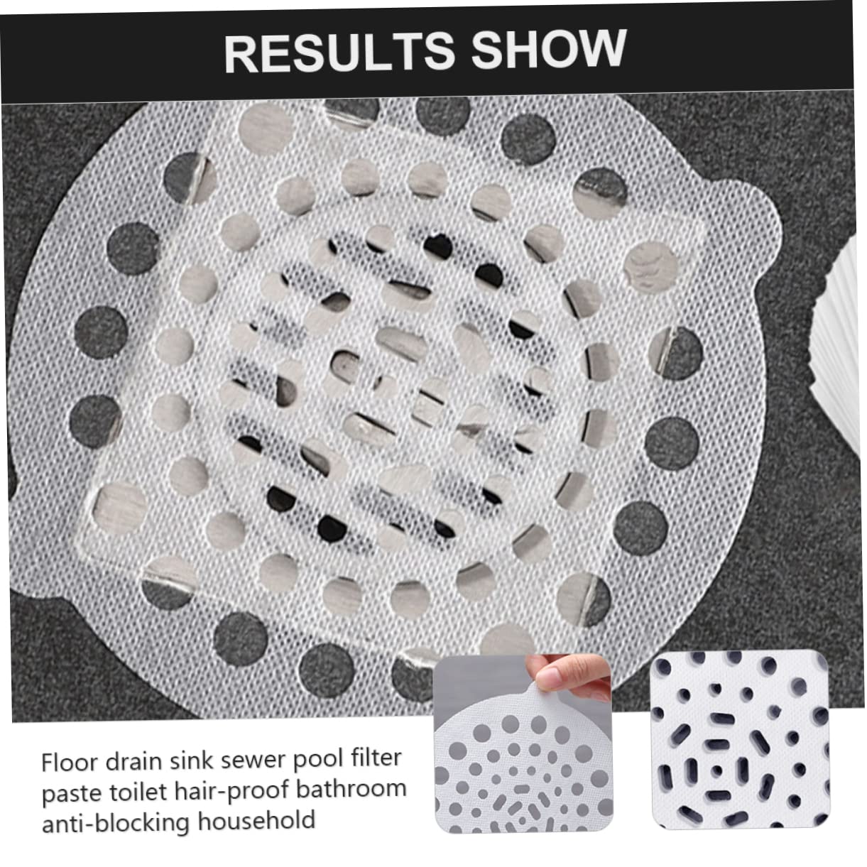 BUTIFULSIC 20pcs Sink Strainer Bathroom Drain Strainer Tub Drain Covers for Bathtubs Hair Filtering Stickers Floor Drain Screen Shower Drain Mesh Stickers Sink Filter Strainer Drain Stickers