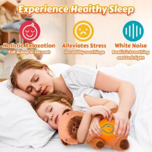 Huvqianu Capybara Plush Toy, Soothing Stuffed Animals, Light-Up Plush Doll, Stress Relief Plushie, Musical Plush Toy, Soft Capybara Pillow, Breathing Plush Toy for Adults and Kids